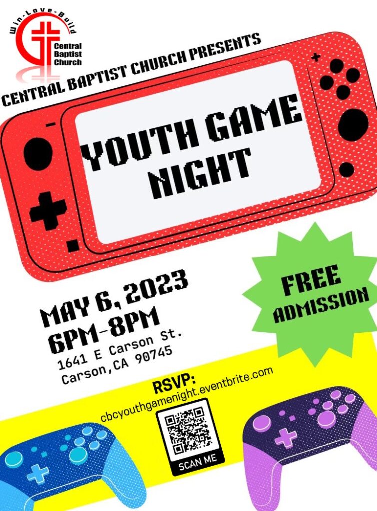 Youth Game Night – Central Baptist Church